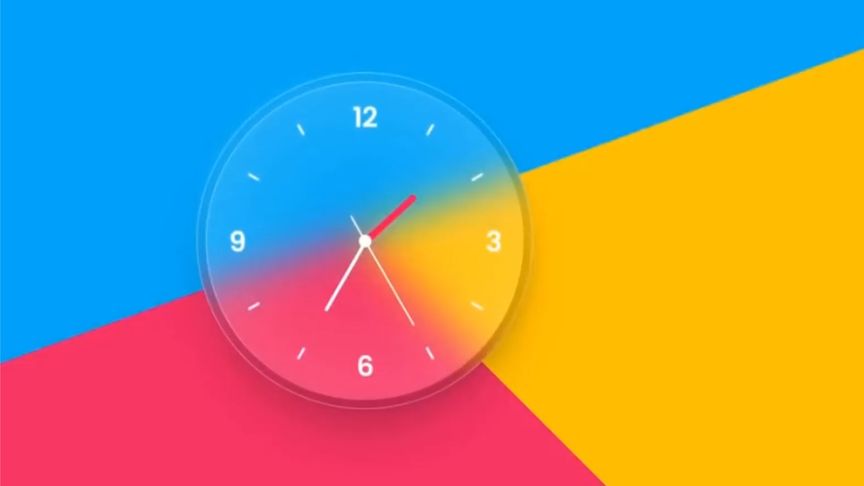 玻璃透明模拟时钟UI效果 Javascript CSS&HTML
