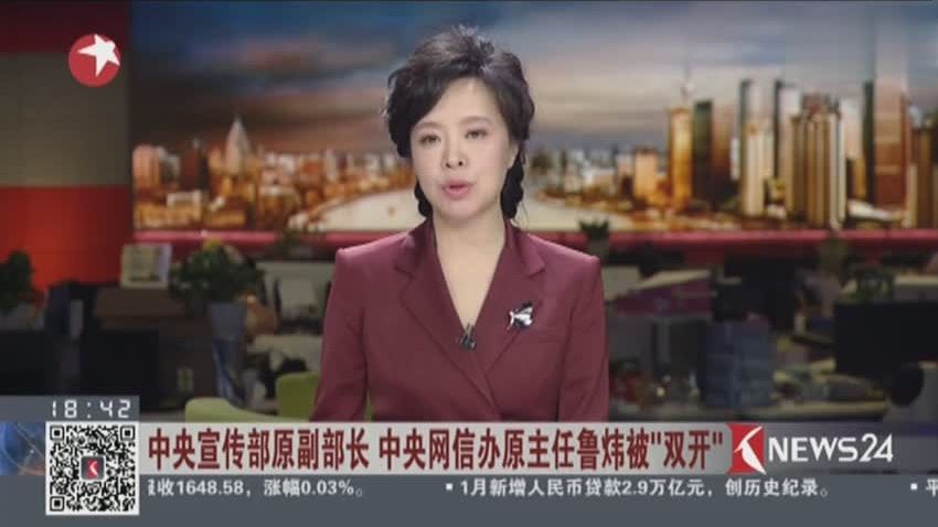 中央宣传部原副部长 中央网信办原主任鲁炜被“双开”