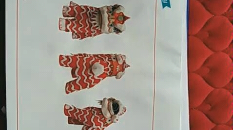 纸模制作舞狮(1)