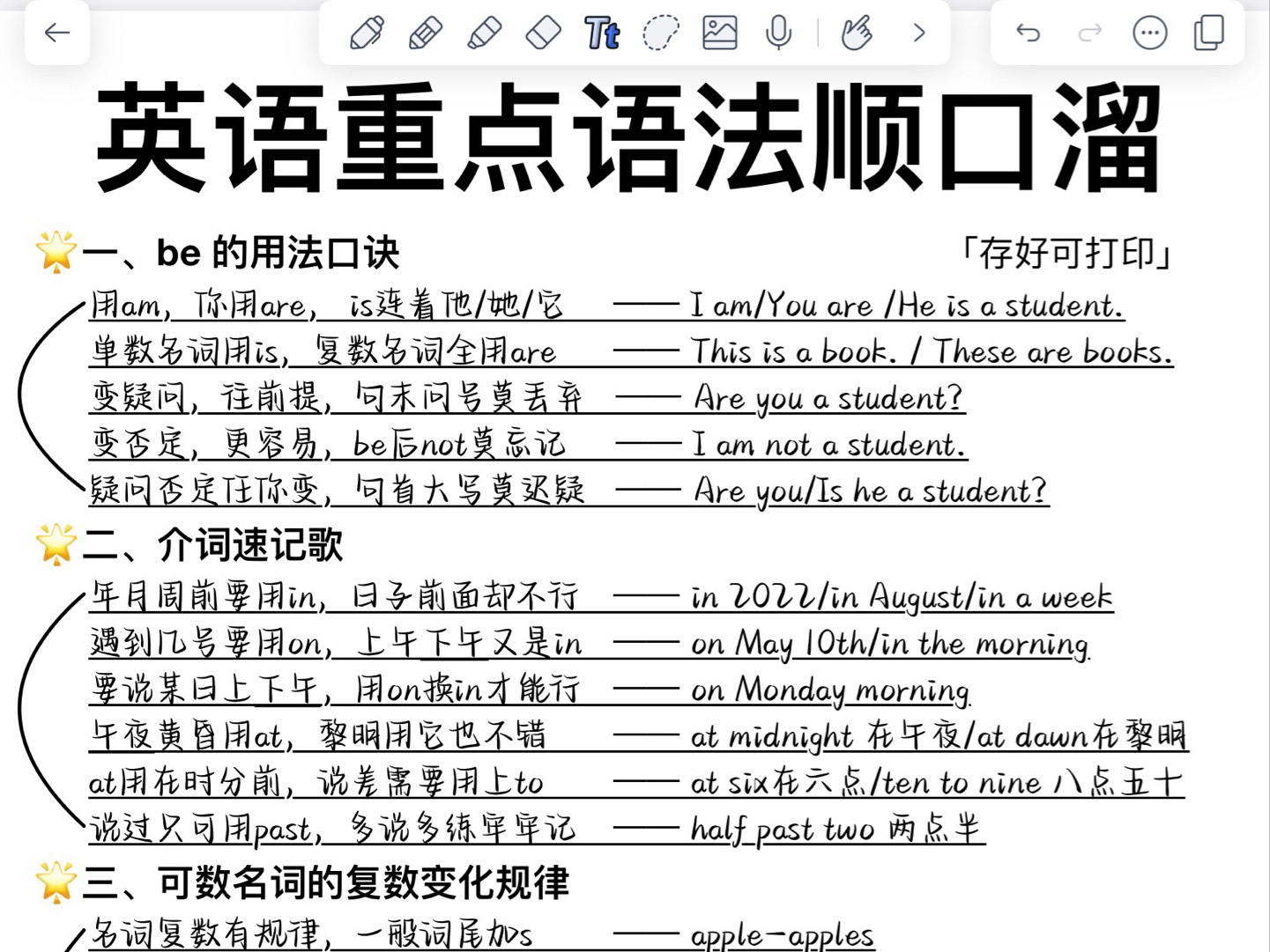 背会直接用!英语重点语法顺口溜!轻松拿捏!