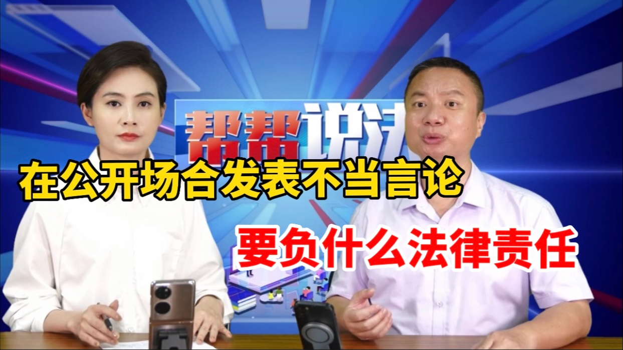 在公开场合发表不当言论,需要负什么法律责任?