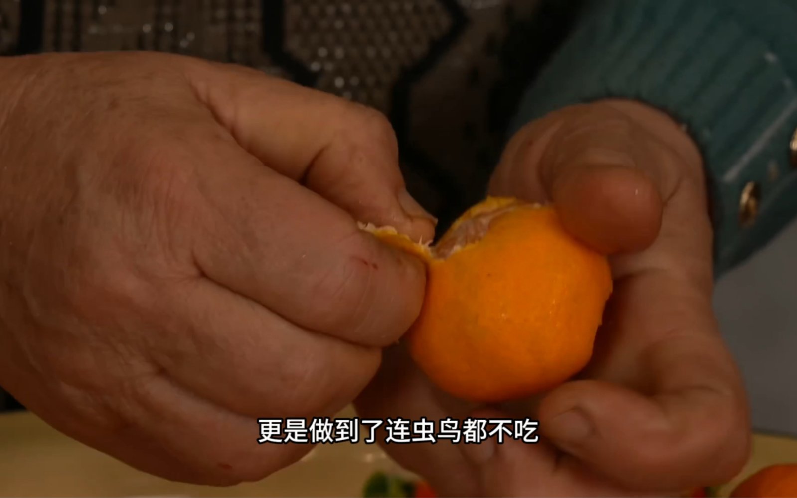街头酸橘子制作,先去皮挑筋再加热过滤,做成橘子汁,滋味清甜细腻