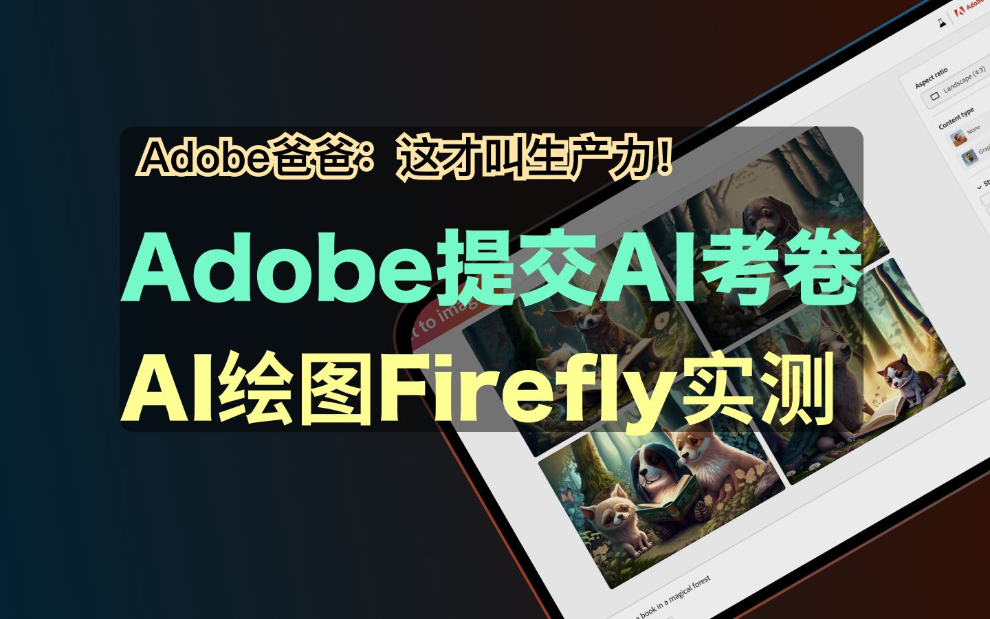 Adobe Firefly实测|最强AI绘图生产力