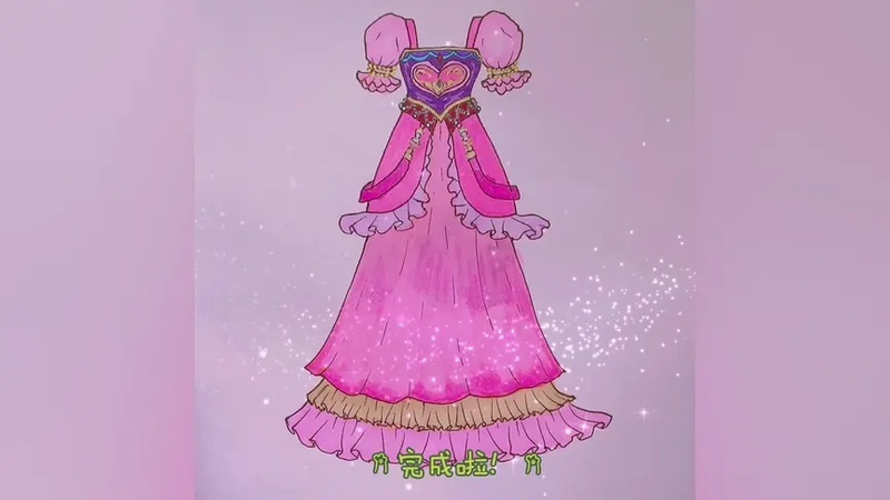 画 罗丽 公主的新裙子 简笔画 手绘 画画过程 叶罗丽精灵梦
