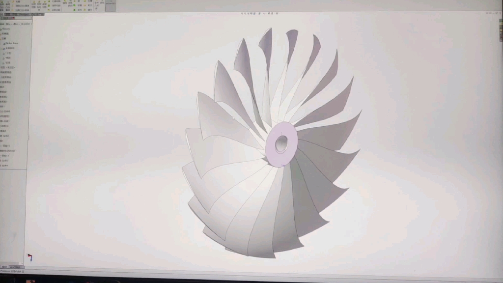 sw solidworks建模 涡扇 喷气发动机涡扇风扇 3d打印 涡扇模型