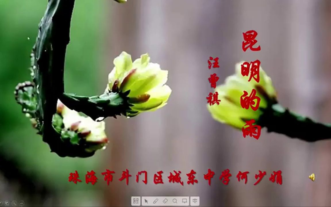 昆明的雨》广东-何老师公开优质课视频【获奖】部编版初二语文上册_...