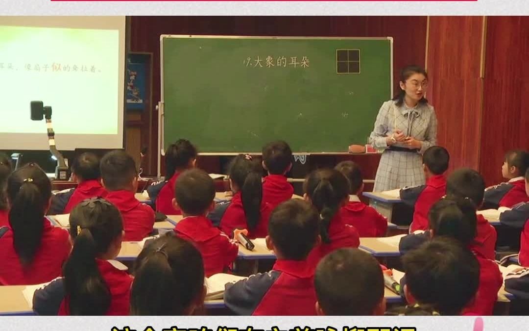 小学语文二年级《大象的耳朵》名师优质公开课教学设计示范视频试讲...