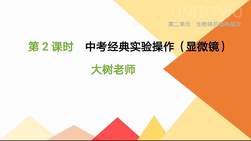 生物中考经典实验操作(显微镜)