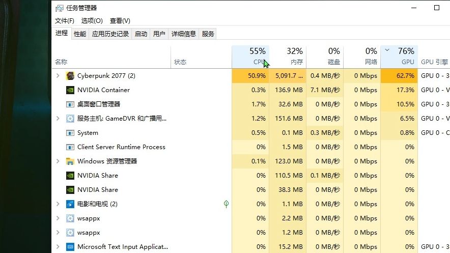 赛博朋克2077:CPU100%