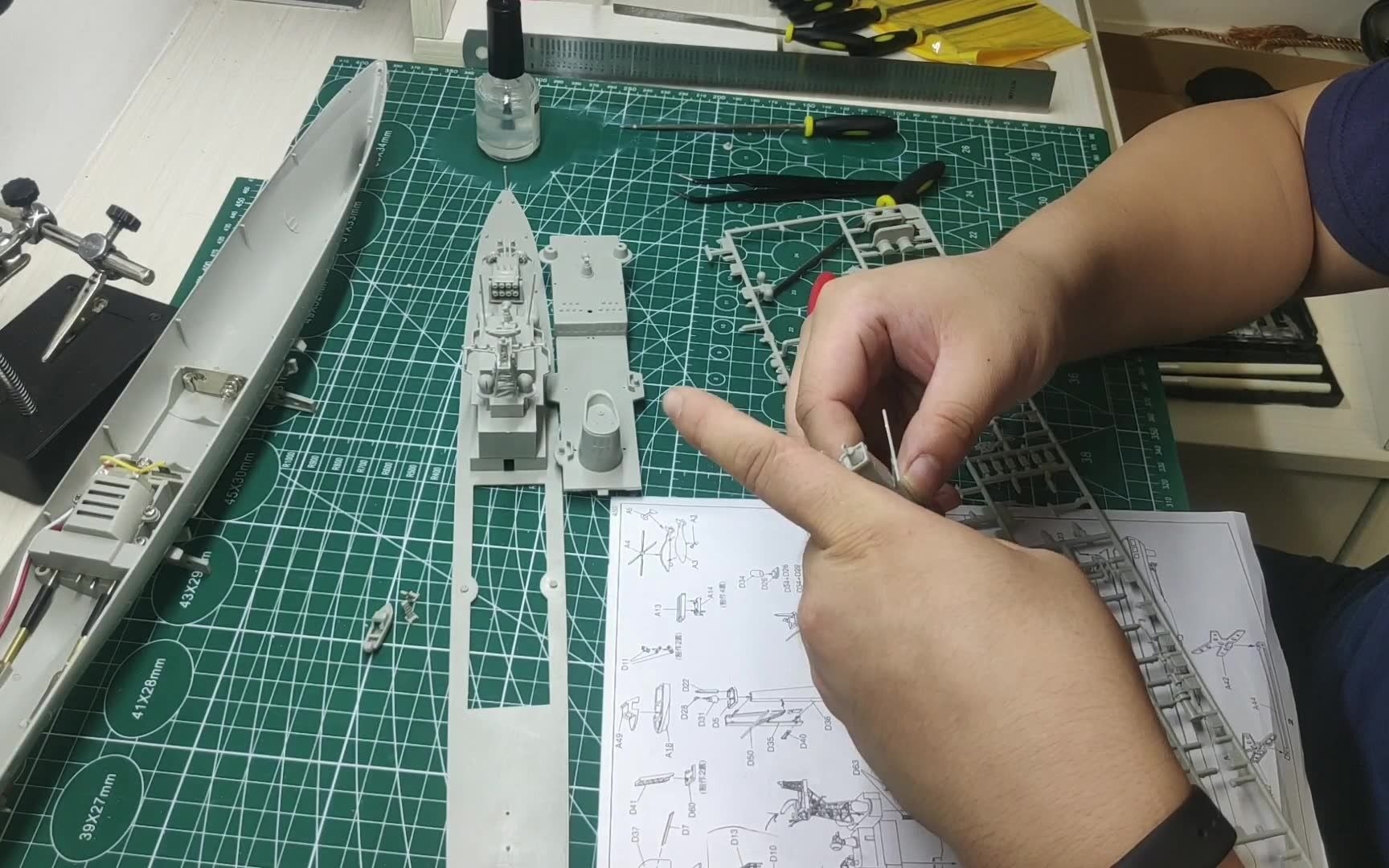 052导弹驱逐舰2-拼装