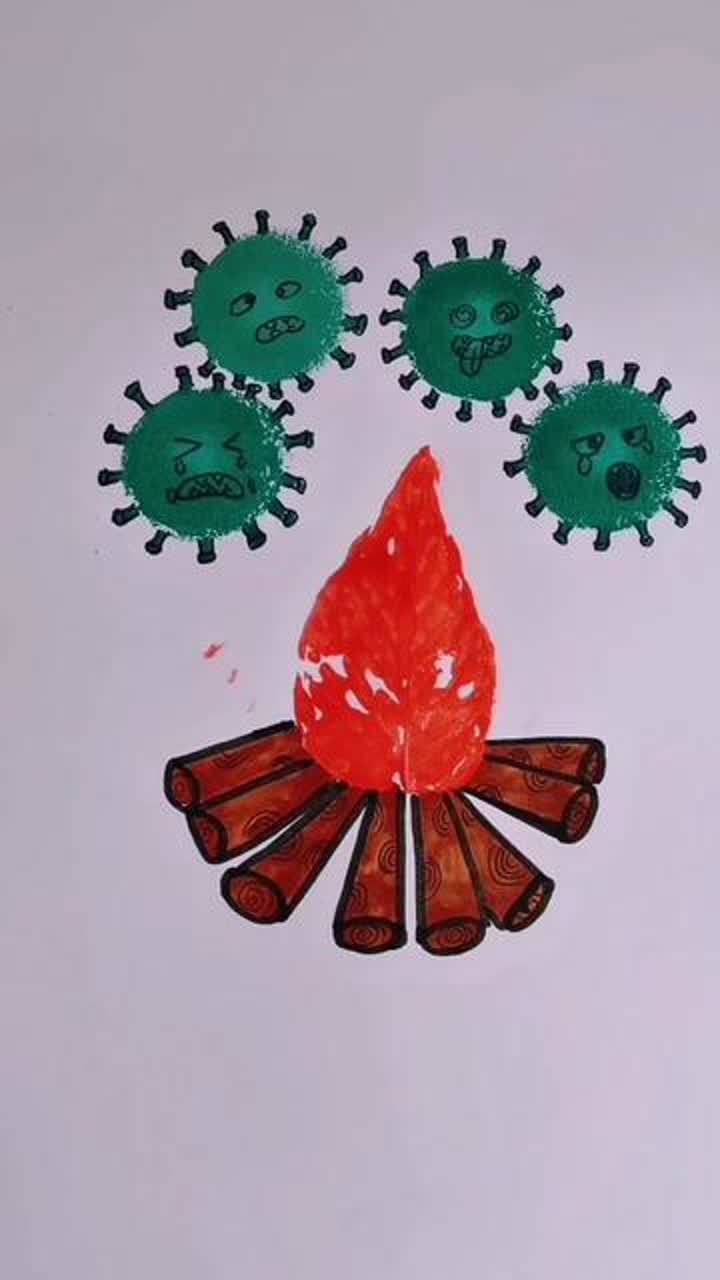 消灭病毒 简笔画 消灭病毒