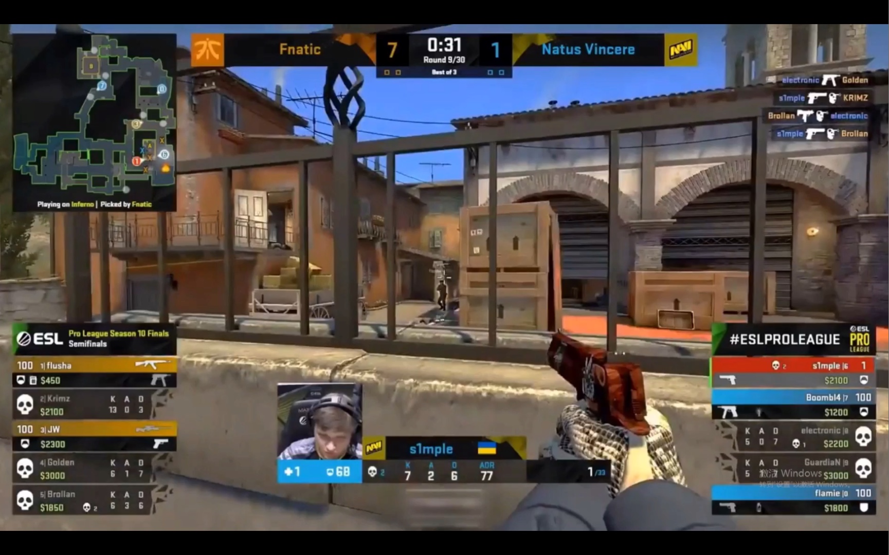 这simple,是把别人的头对准自己的准星吧?#csgo##cs##simple##navi#