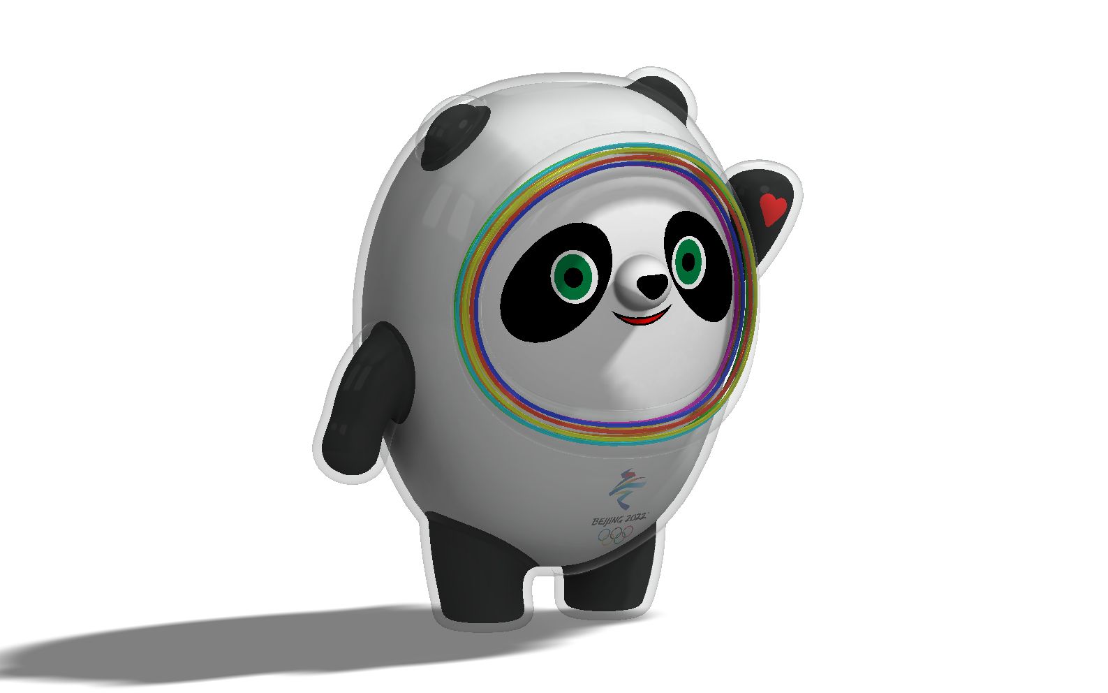 本杰明-冰墩墩-Inventor曲面建模(一张图一个墩)