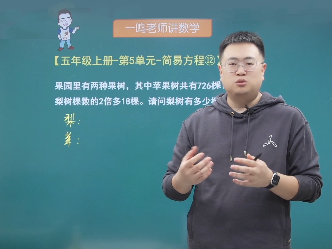 五年级上册数学-第5单元简易方程易错题⑫