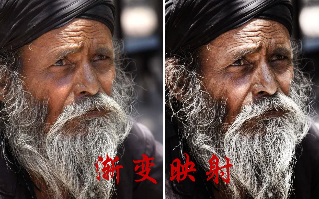 PS教学:摄影师使用渐变映射强化人像脸部光影,方法简单效果好!