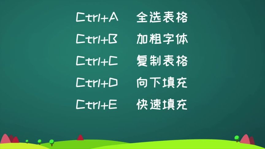 excel 快捷键Ctrl系列