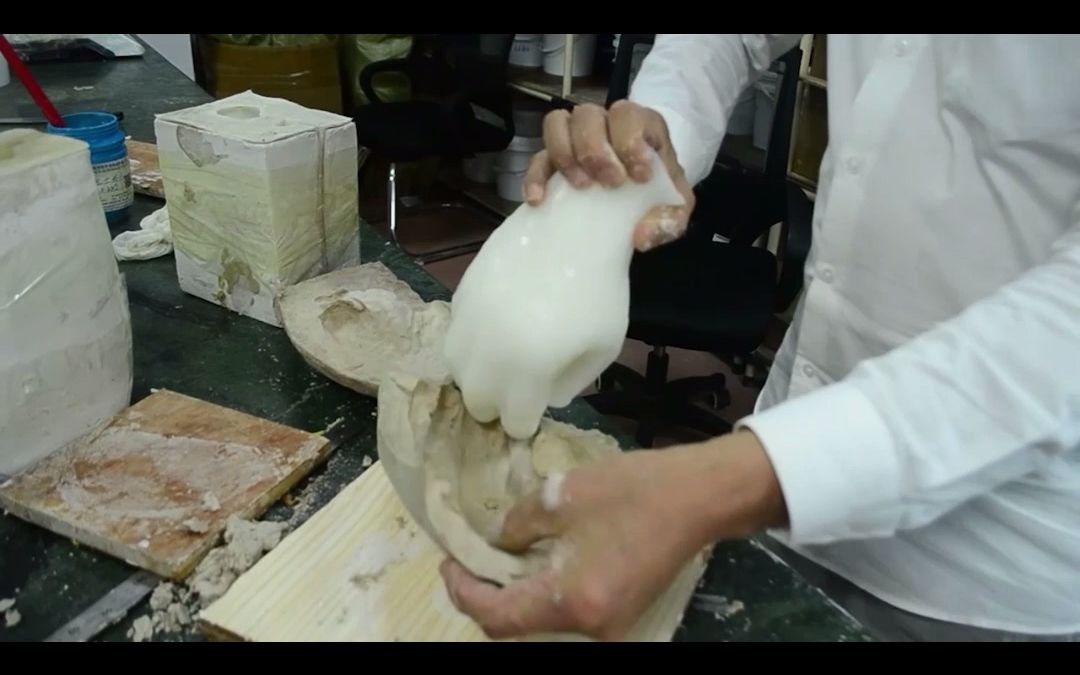 树脂手模作为模种硅胶刷模模具制作教程