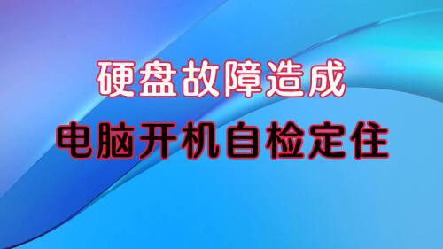 硬盘故障造成电脑开机自检定住