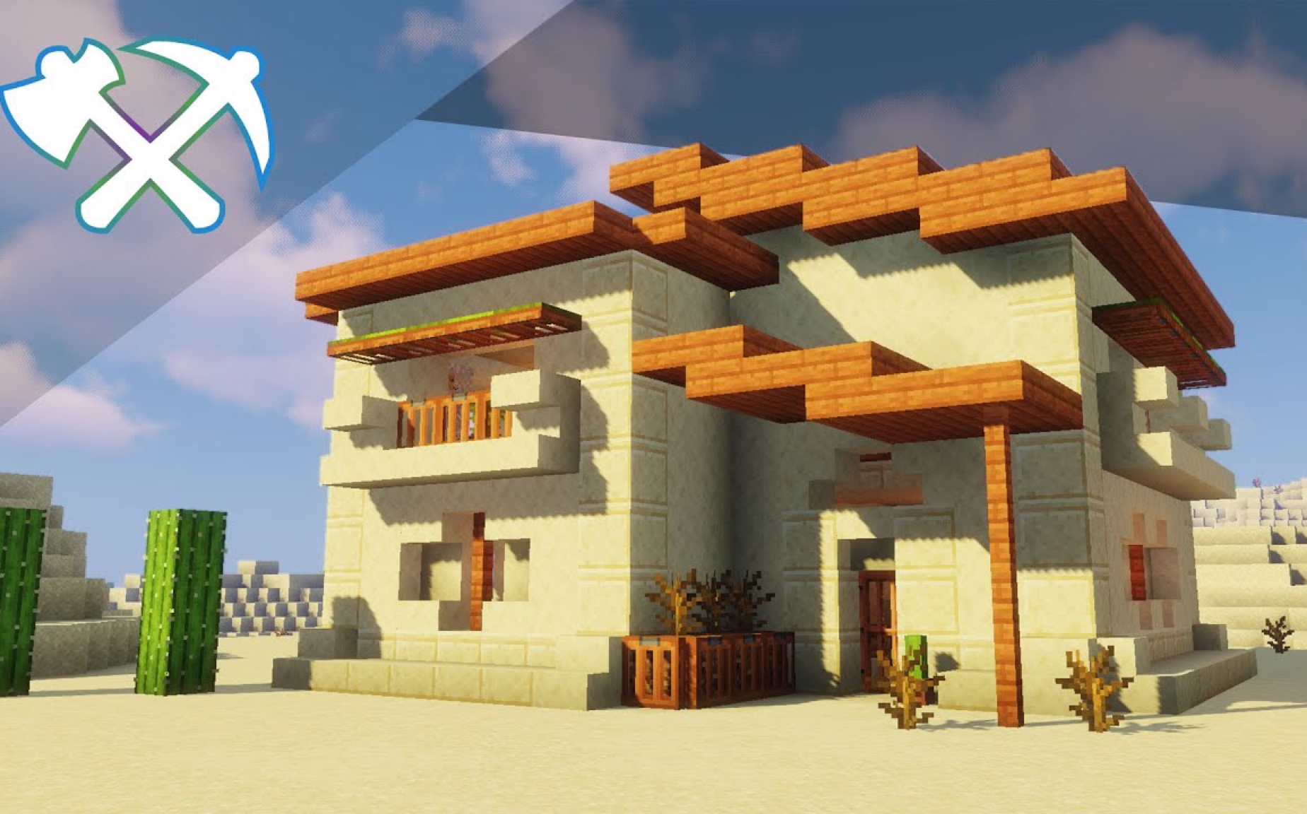 [MegRae]简易一块沙漠小屋|MC房屋建造教程
