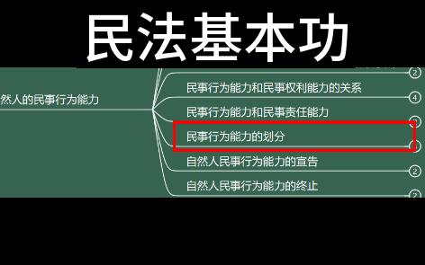 【民法基本功】民事行为能力的类型及具体人群