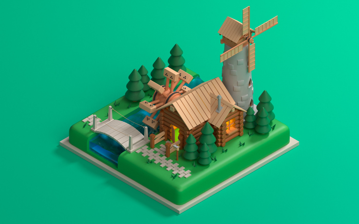 blender卡通场景建模教程-03