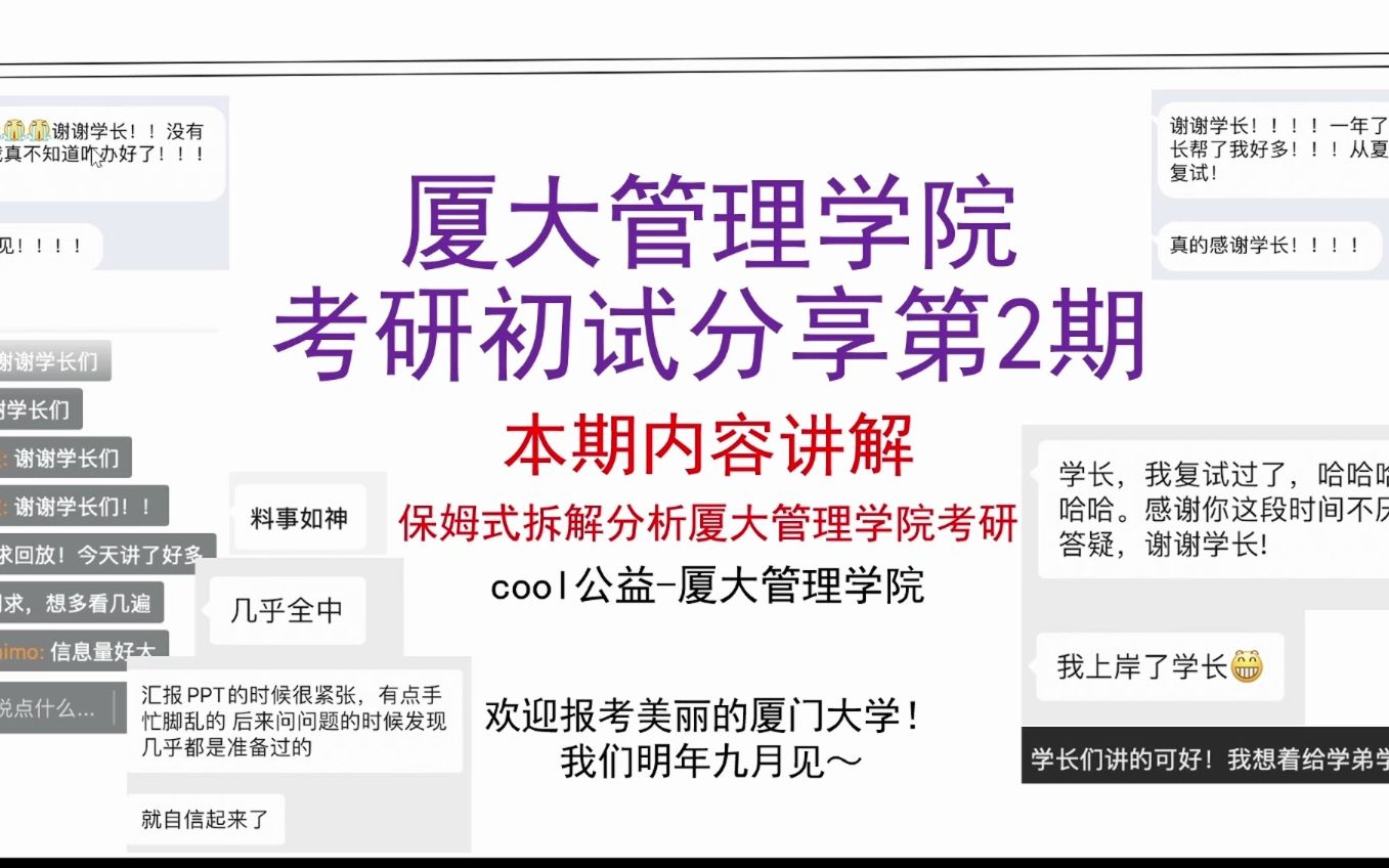 厦门大学管理学院考研(808管理学与管理经济学、199管理类综合能力...