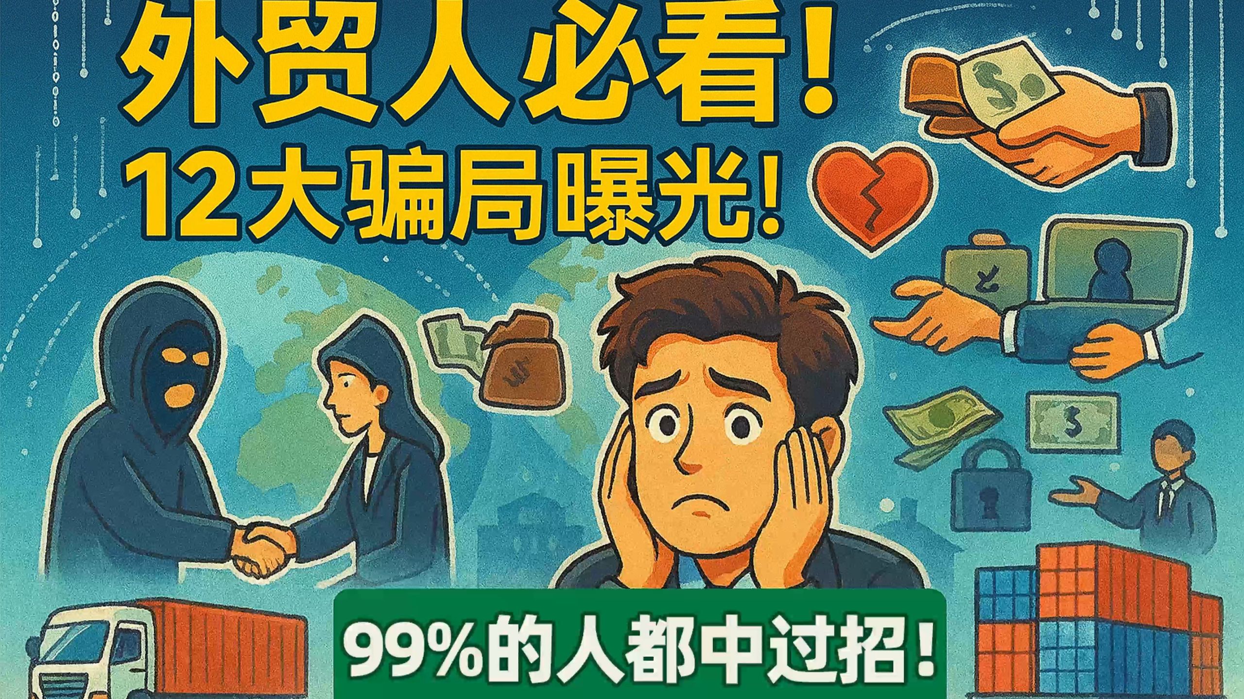 外贸人防骗手册:这12种骗局太狠,骗货、骗钱、骗感情,99%的人都中...