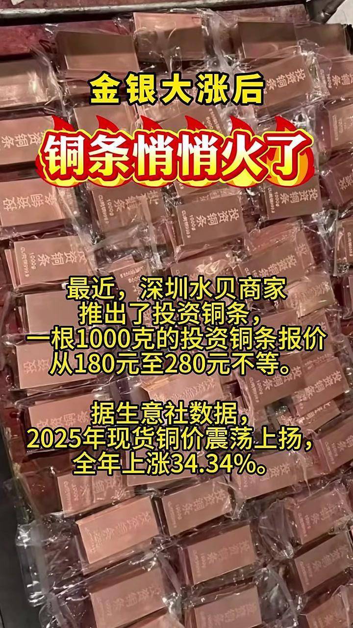 #金银大涨后铜条悄悄火了,网友:再也不敢叫破铜烂铁