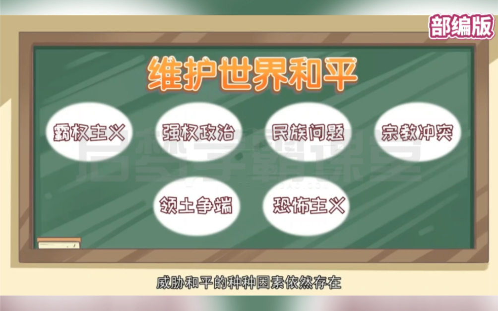 九年级下册道德与法治1.2.1《推动和平与发展》课程同步教材,知识点...