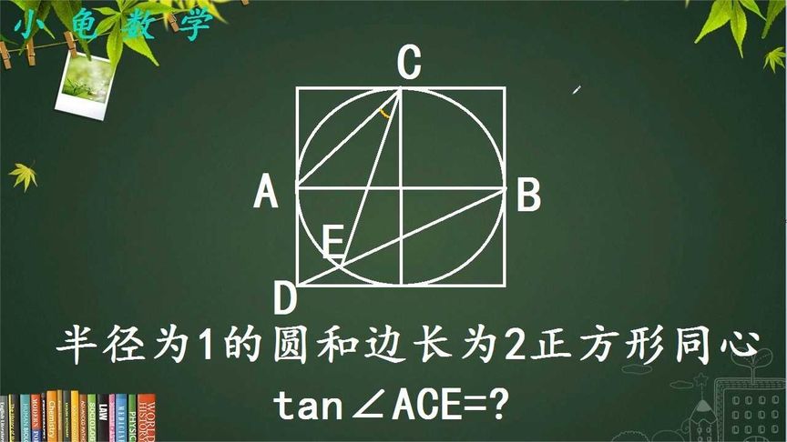 初中数学若正方形和圆同心如何求角的正切值难度不大侮辱性不小
