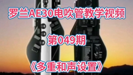 第049期《多重和声设置》罗兰AE30电吹管系列教学视频,中文最新版。