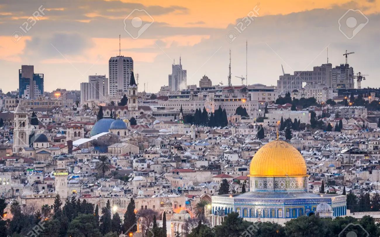 航拍以色列犹太国首都——耶路撒冷-JERUSALEM CITY SKYLINE