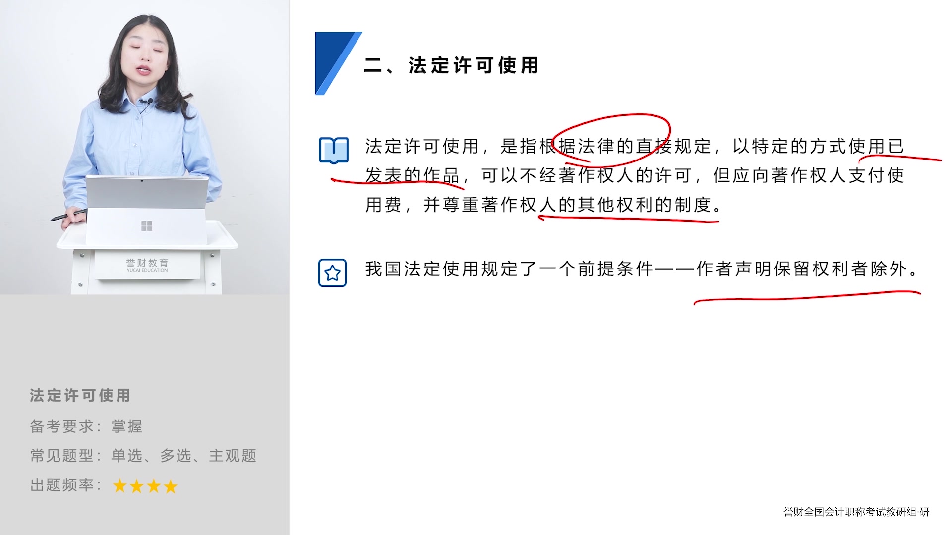 会计上岗培训:法定许可使用