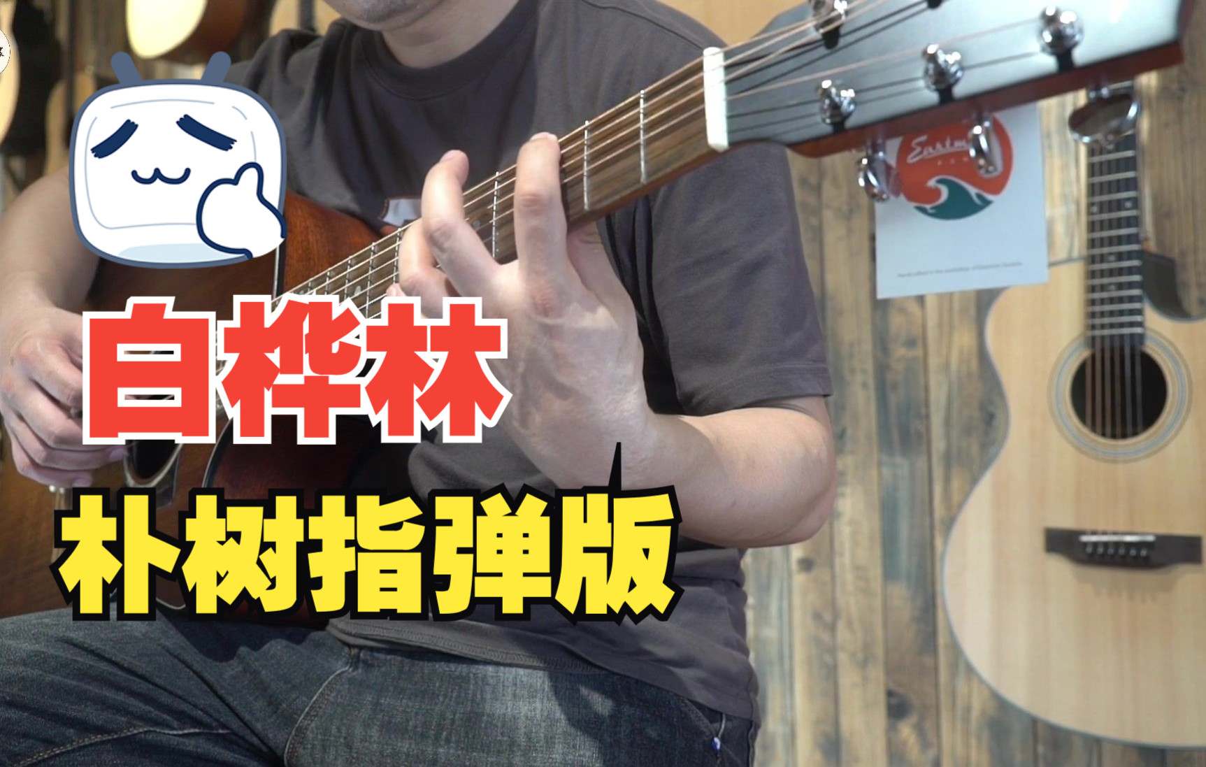 《白桦林》 Cover朴树 指弹吉他教学 整曲演示