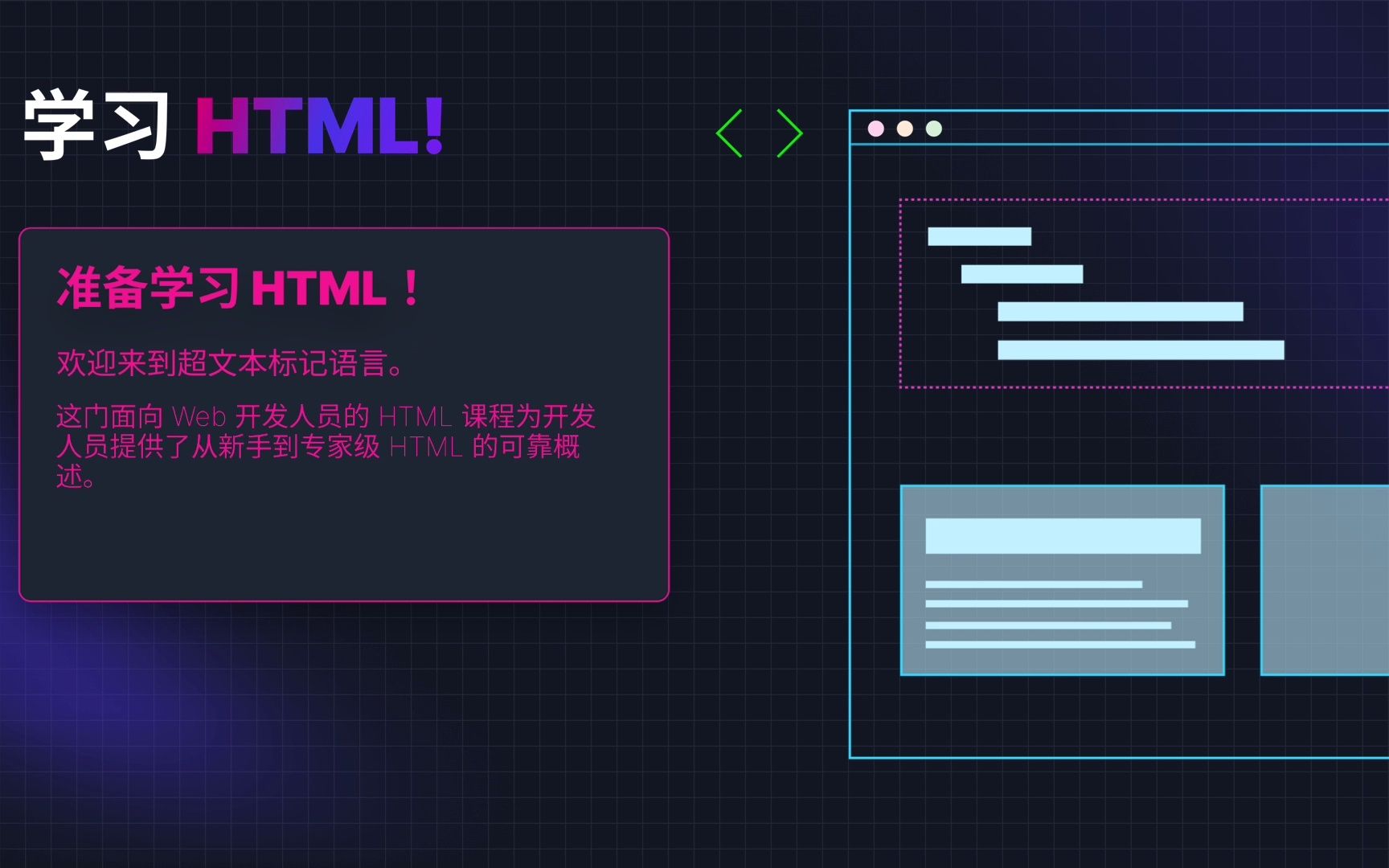《学习 HTML 系列课程》预告片