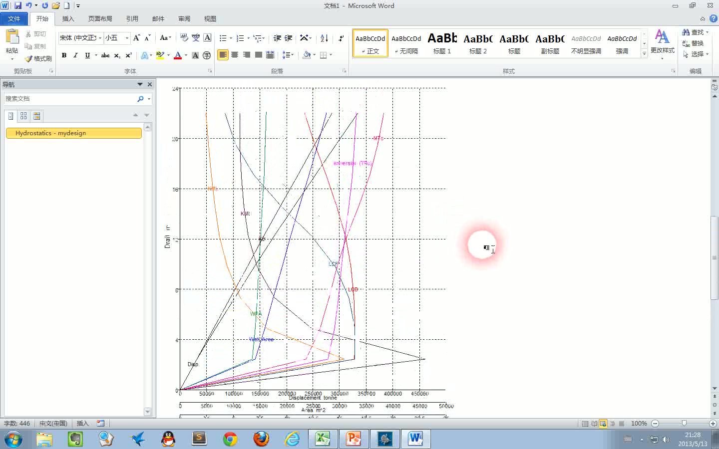 2.使用Maxsurf计算静水力曲线-完整