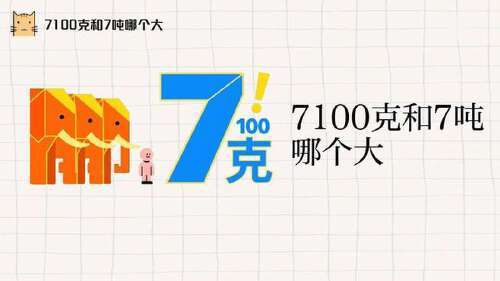 7吨竟比7100克大这么多?一个对比让你惊掉下巴!