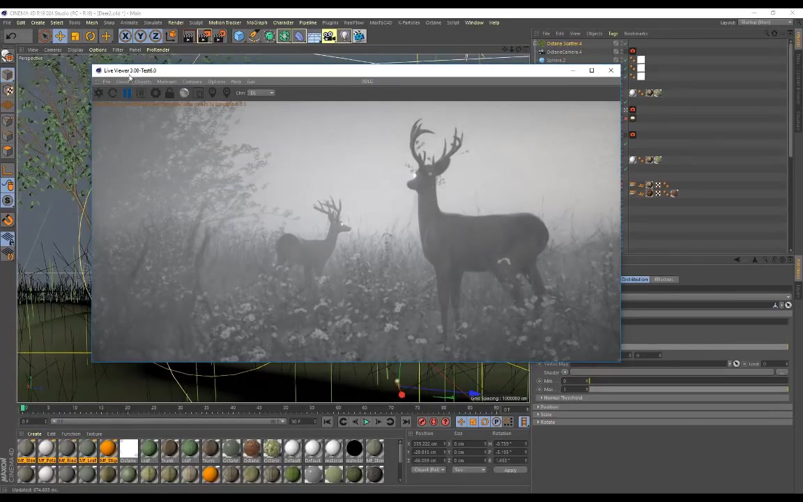 【C4D教程】使用OC HDR中的fog制作雾场景