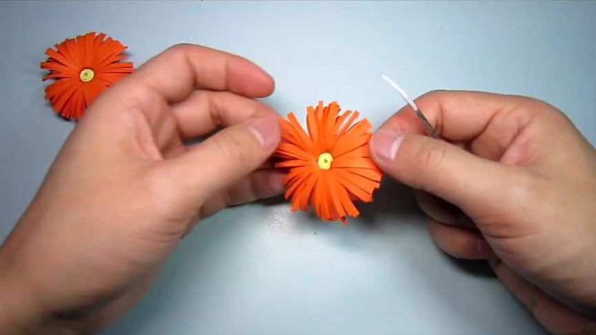 儿童手工折纸菊花,简单的立体菊花折法教程,DIY手工制作