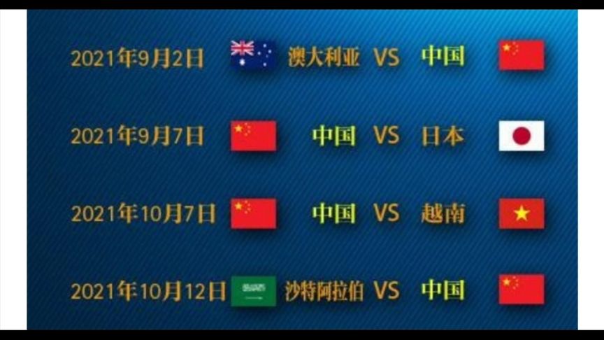 中国男子国家足球队世界杯亚洲区预选赛十二强赛程