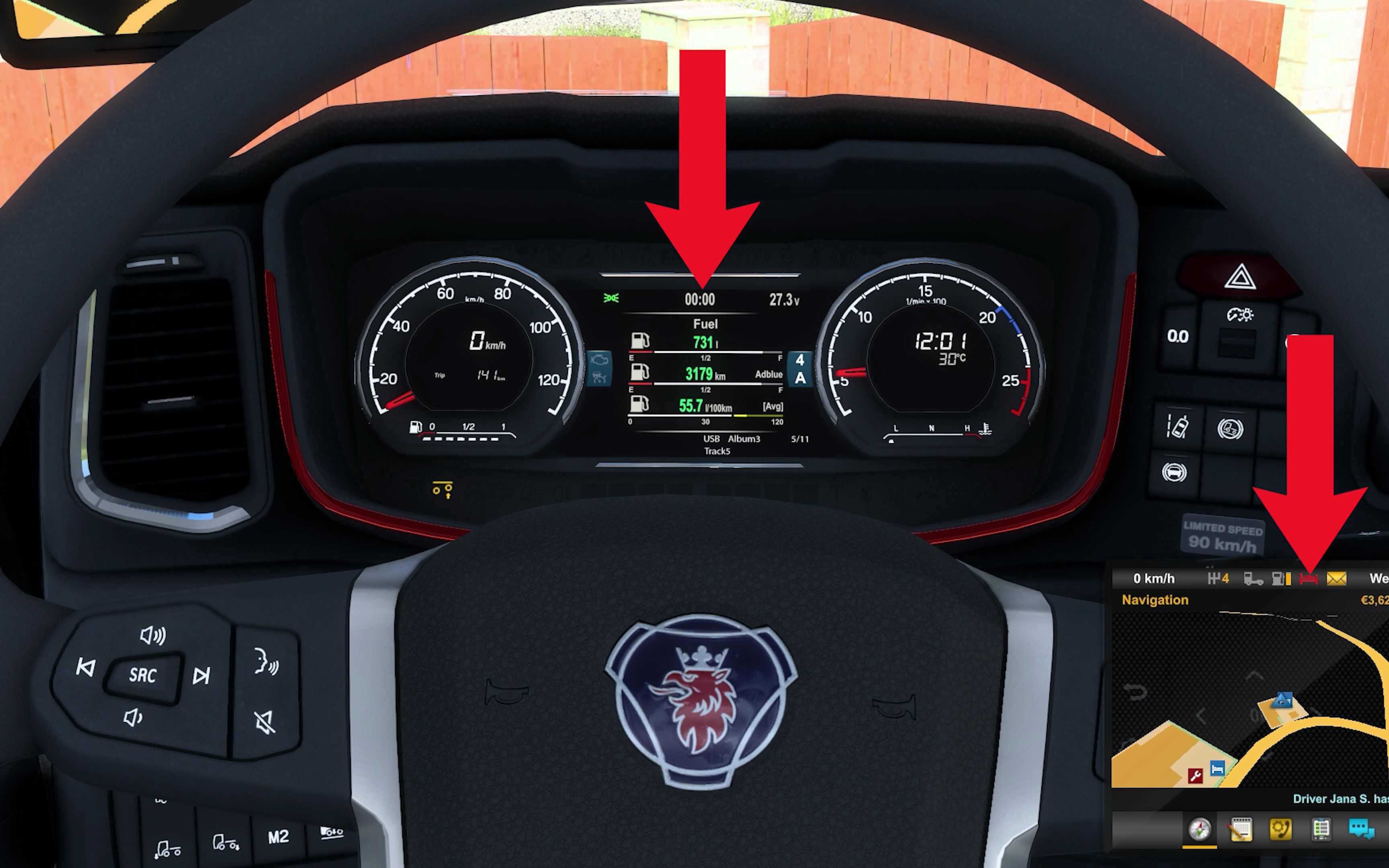 欧卡2模组 v1.43| 斯堪尼亚NG行车电脑 v2.1