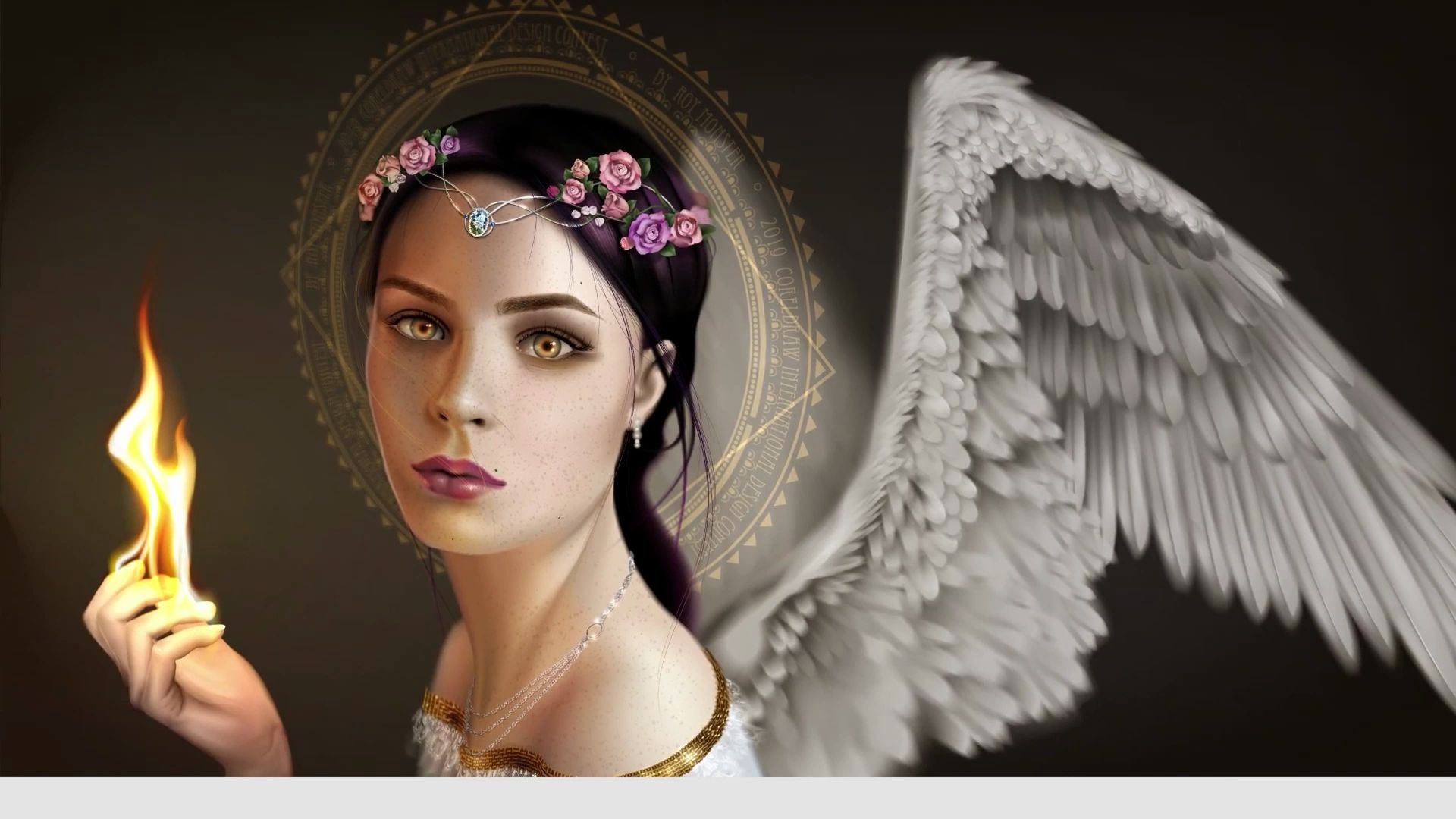 CDR矢量图绘制天使之火