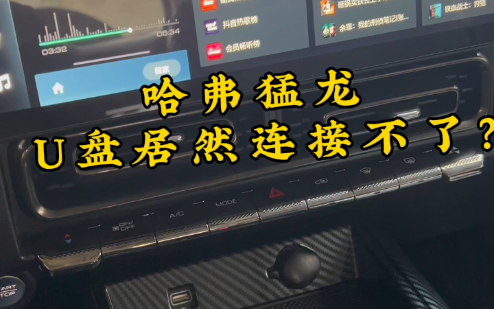 哈弗猛龙U盘居然连接不了?