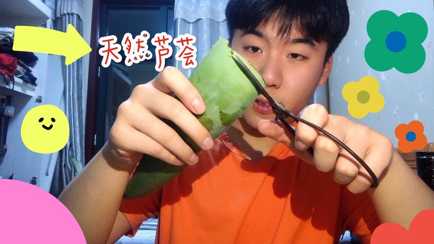 小伙儿家境贫寒,不得已剪下了家里的芦荟敷脸,来看看有什么效果