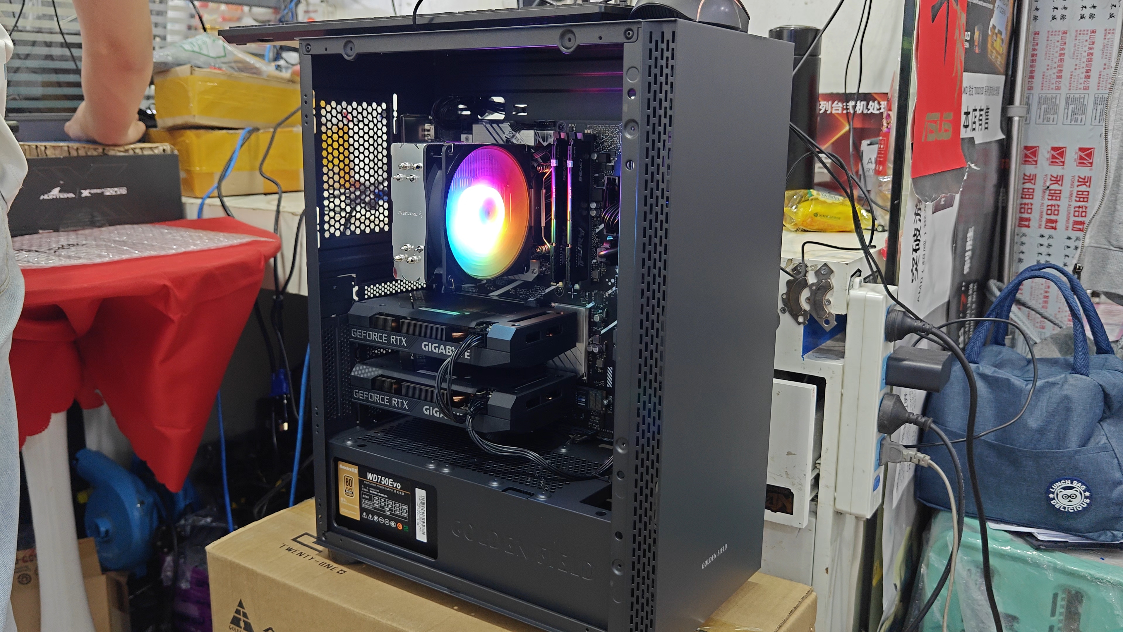 华硕 i9-14900K 深度学习主机双路GPU4090工作站 仿真图形渲染塔式...