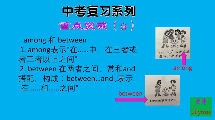 中考复习系列,重点突破(9)among和 between的用法