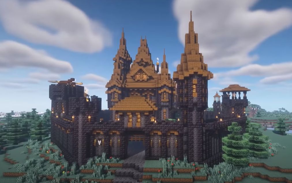 【Minecraft建筑教程】如何建造黑石中世纪城堡