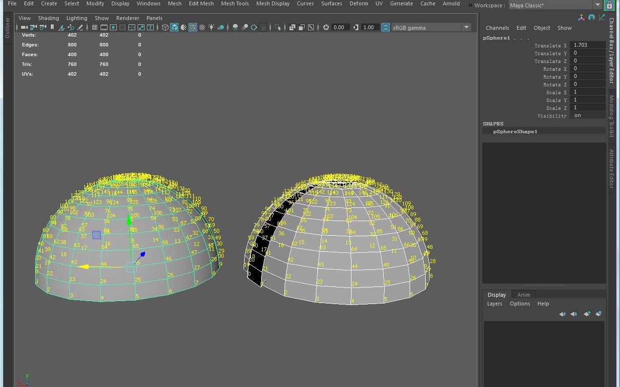Maya blendshape传递变形