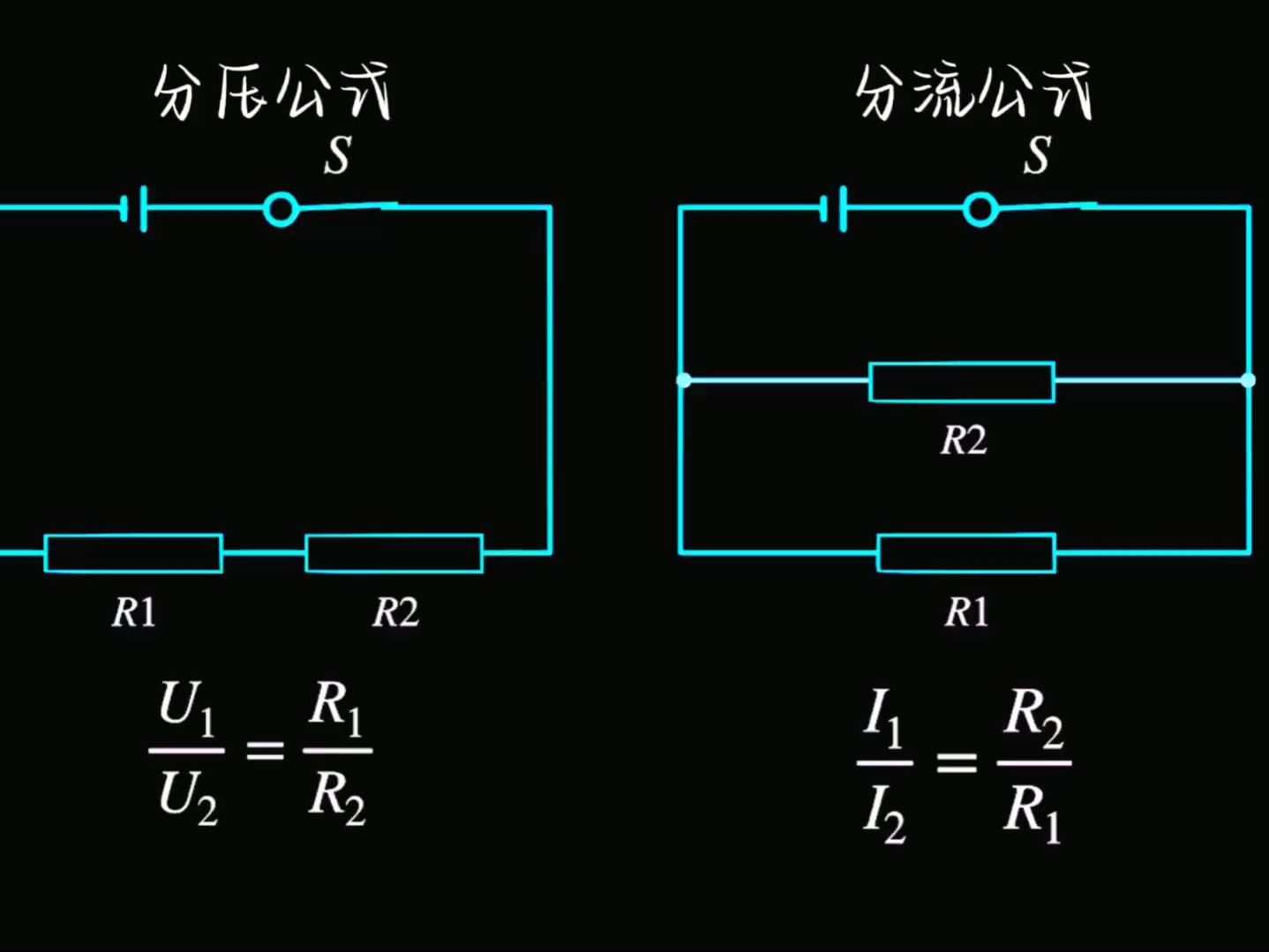 【初中物理】分压公式与分流公式的推导