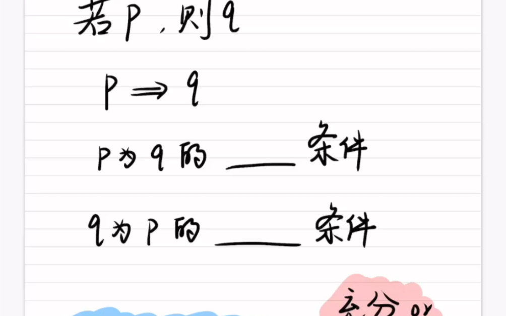 充分必要条件傻傻分不清楚⁉️一个视频理清㊙️小推大,大不能推小,...